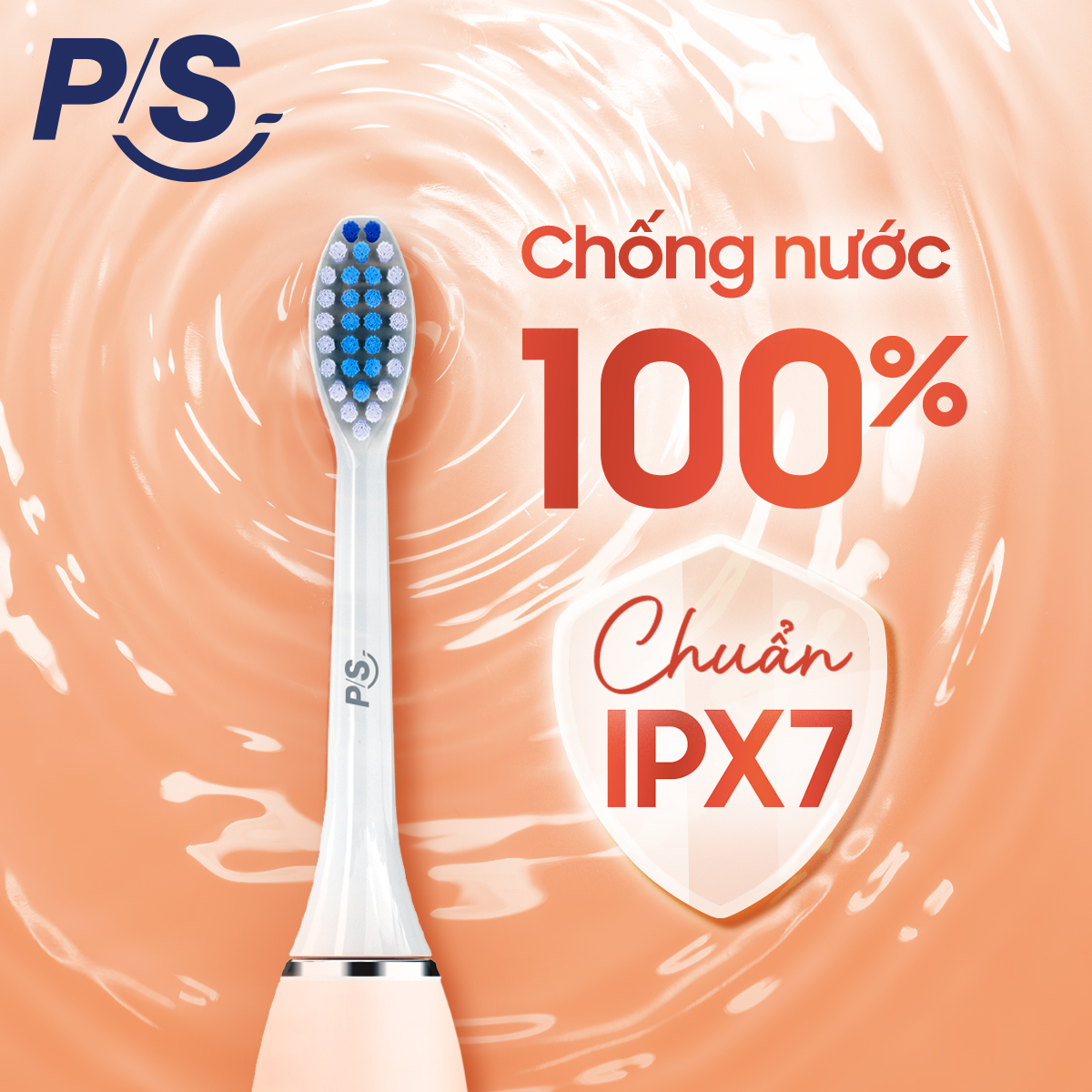 UShop. Bàn Chải Điện P/S S100 Pro Sạch Mảng Bám 10X - Peach Fuzz